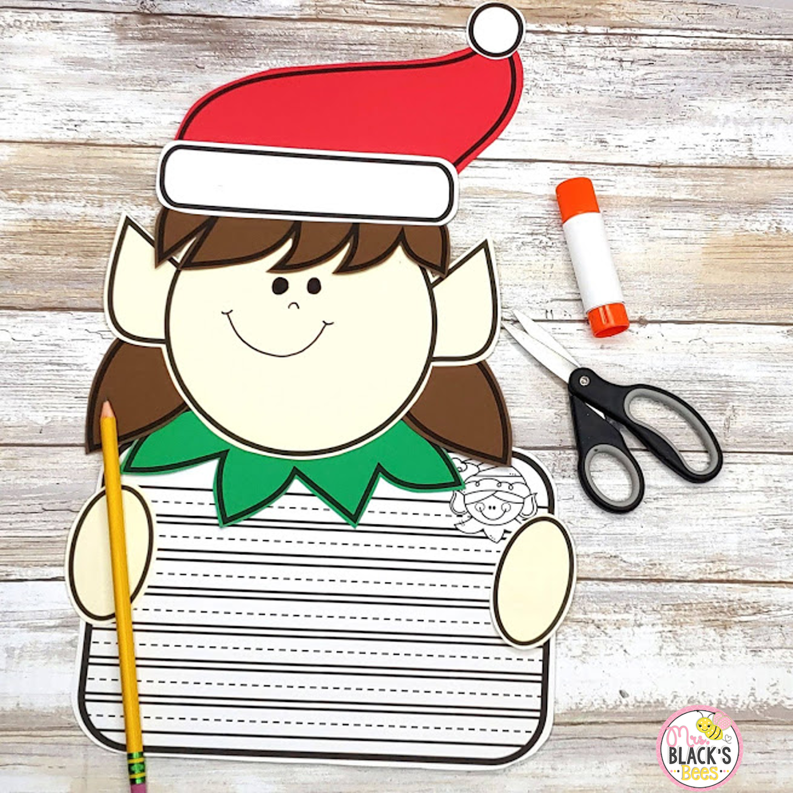 Elf Craft and Writing Plus Name Craft | Mrs. Black's Bees