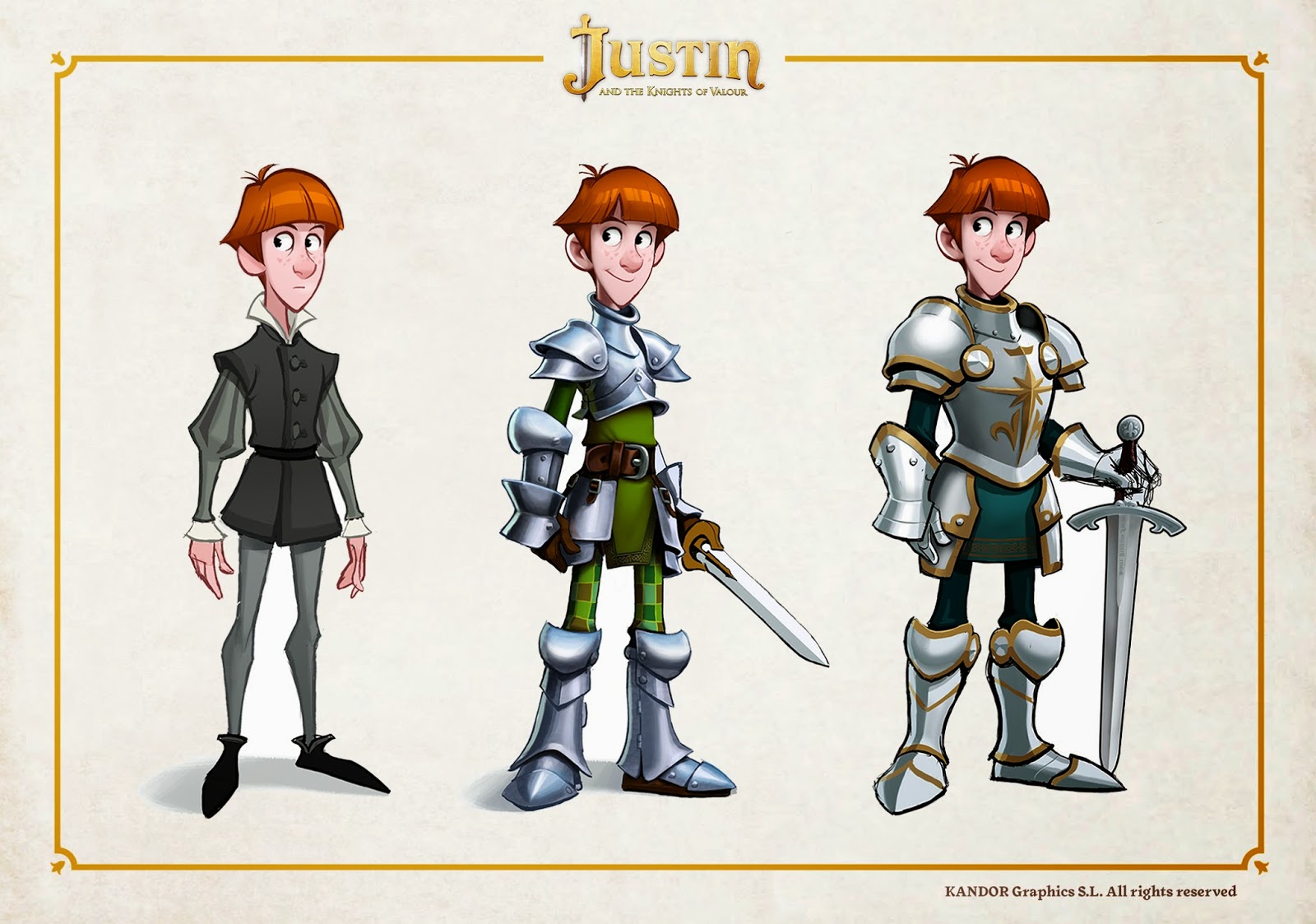 OSOKARO: JUSTIN AND THE KNIGHTS OF VALOUR IV: JUSTIN CHARACTER DESIGN
