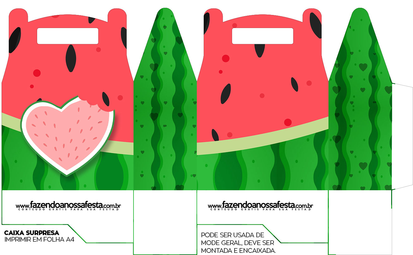 Watermelon Heart: Free Printable Boxes | Oh My Fiesta For Ladies!