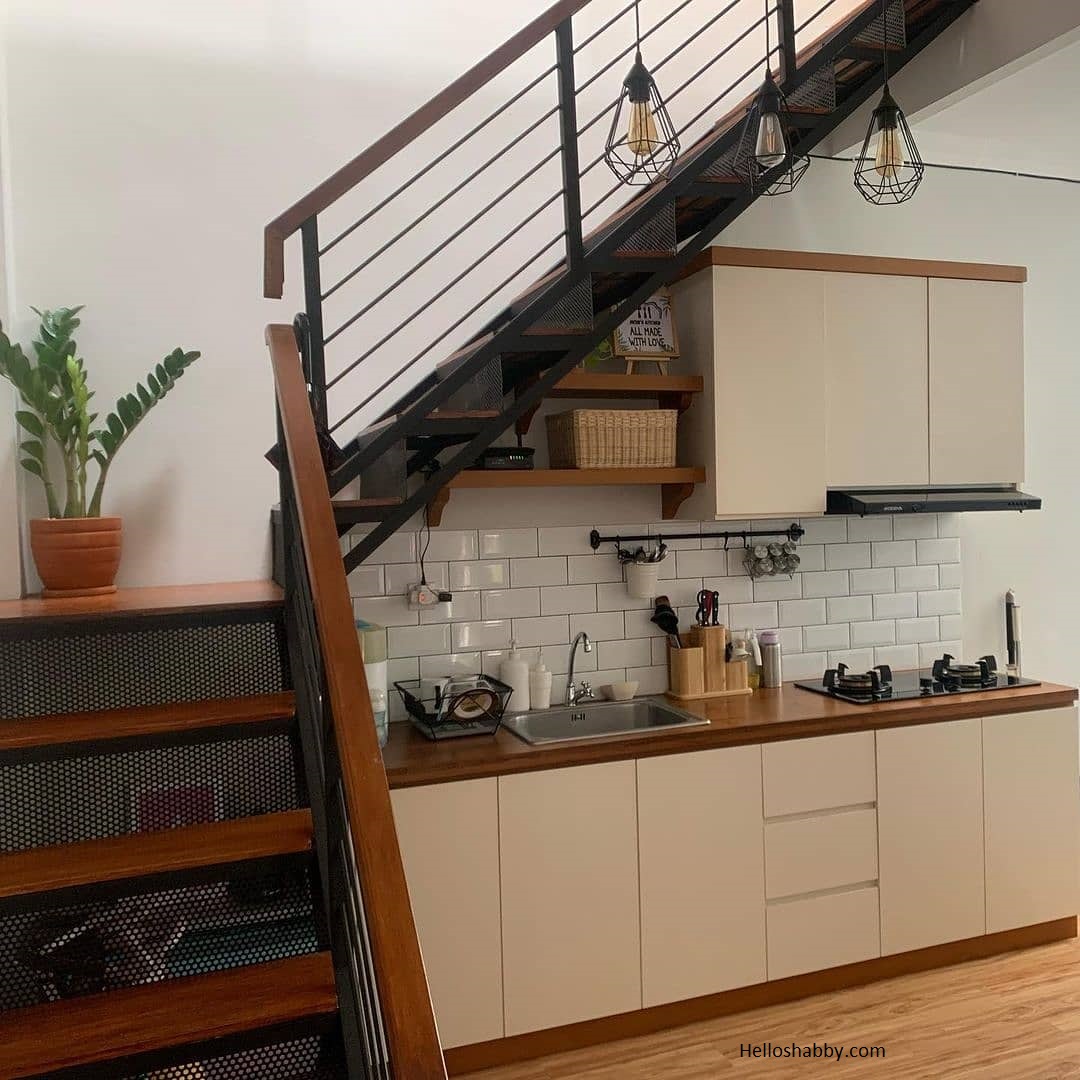 Wonderful Space-Saving Kitchens Under The Stairs ~ HelloShabby.com ...