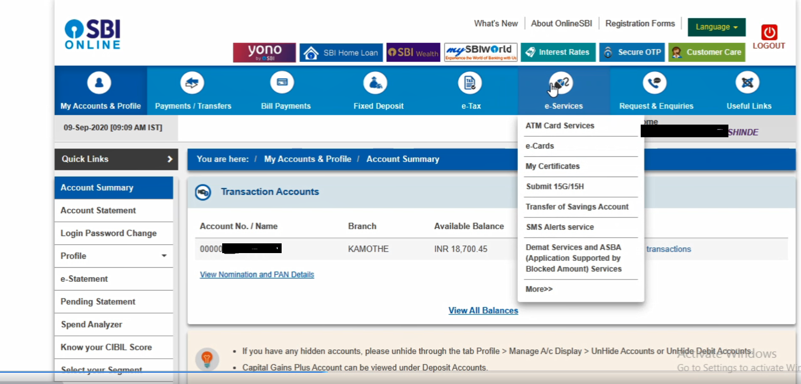 Apply IPO using SBI Internet Banking ASBA