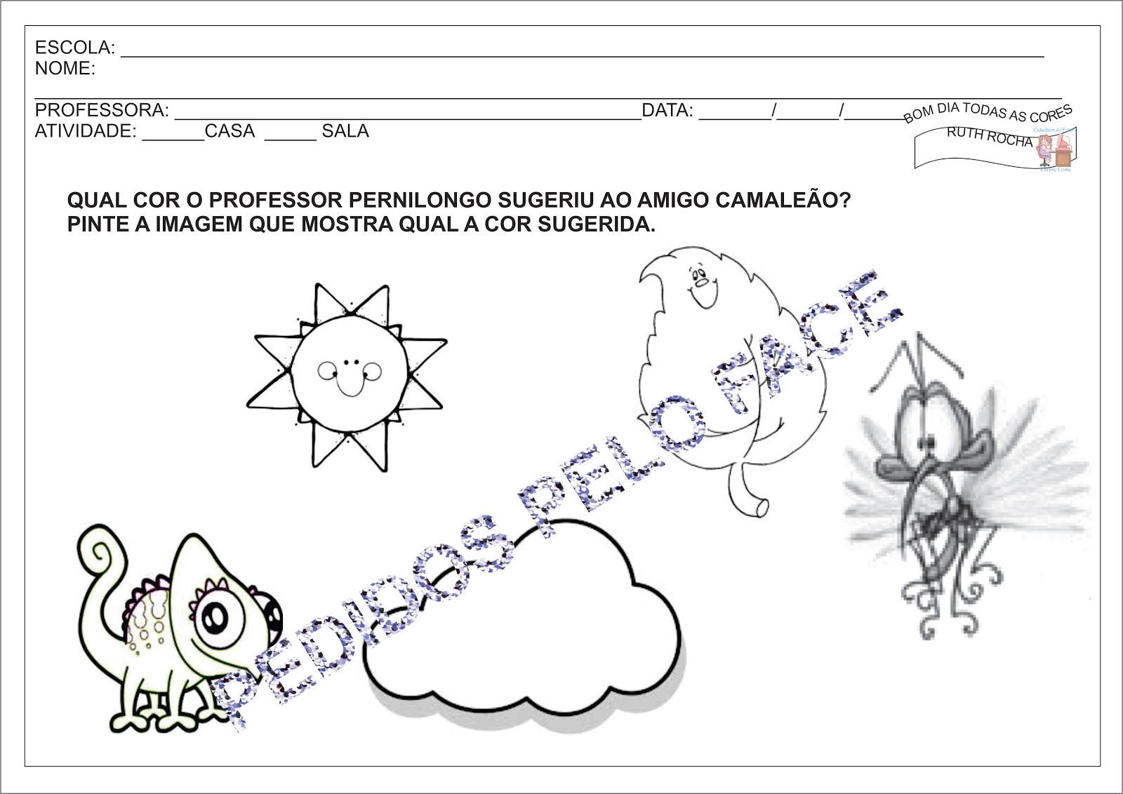 Atividade Bom Dia Todas As Cores Educação Infantil - RETOEDU