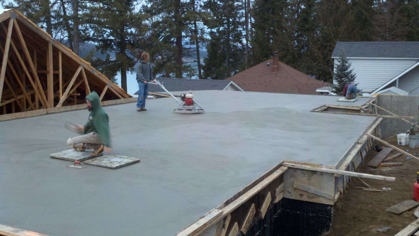 Tanner Lake Place The Garage Floor Slab Is Poured In January 2012