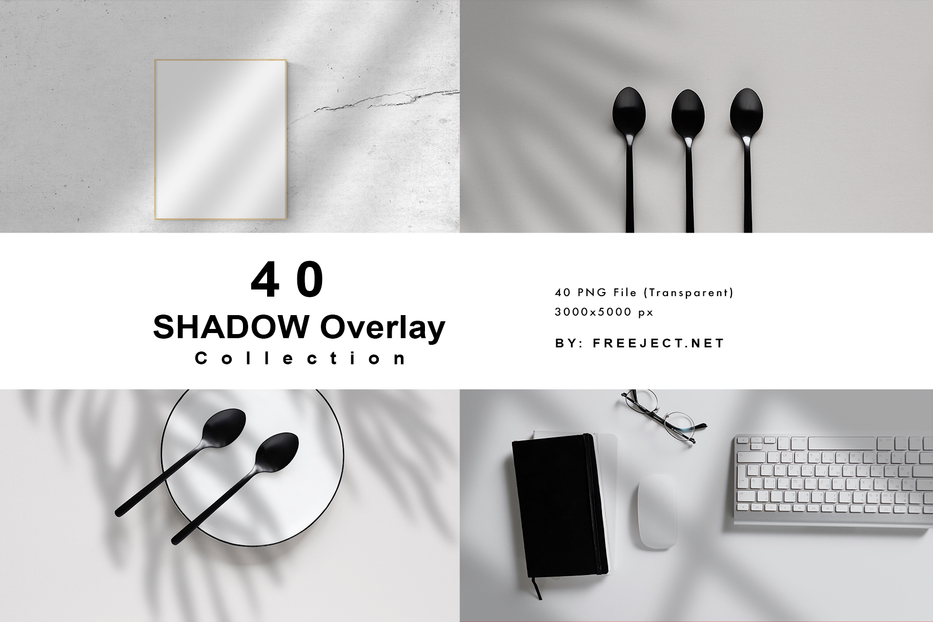 Free Download DEMO 4 Shadow Overlay Collection for Instant Photo Effect