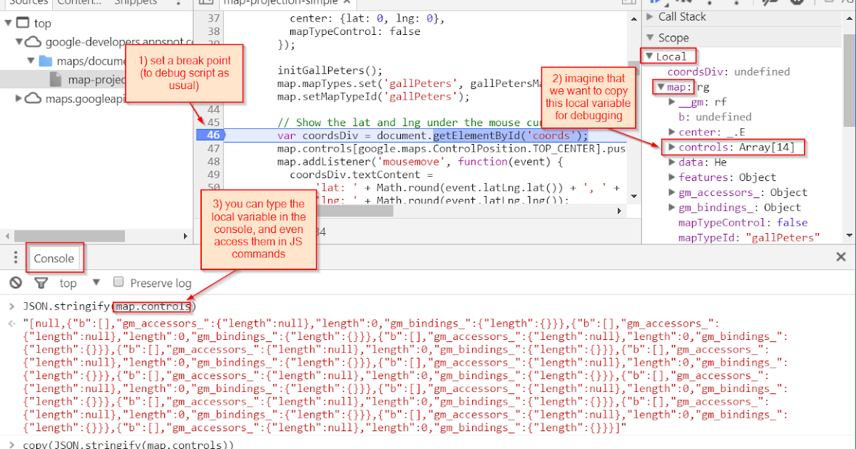 How To Copy Local Scope Variables In Chrome Developer Tools