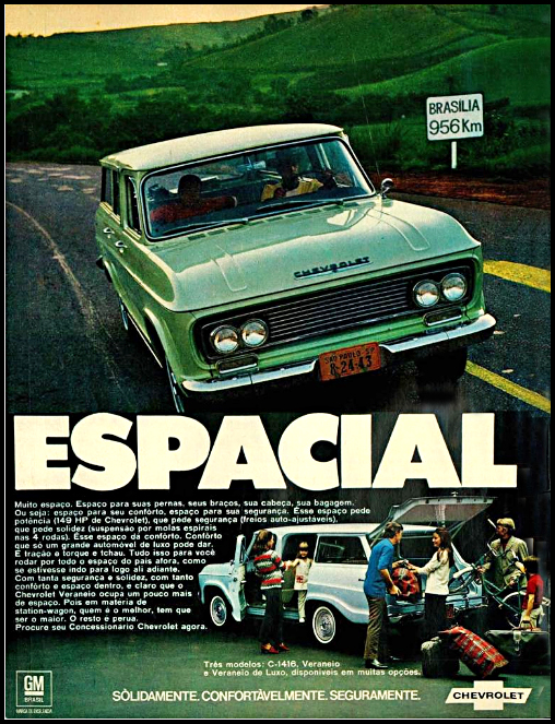 Perua Chevrolet - 1970 - Propagandas Históricas | Propagandas Antigas