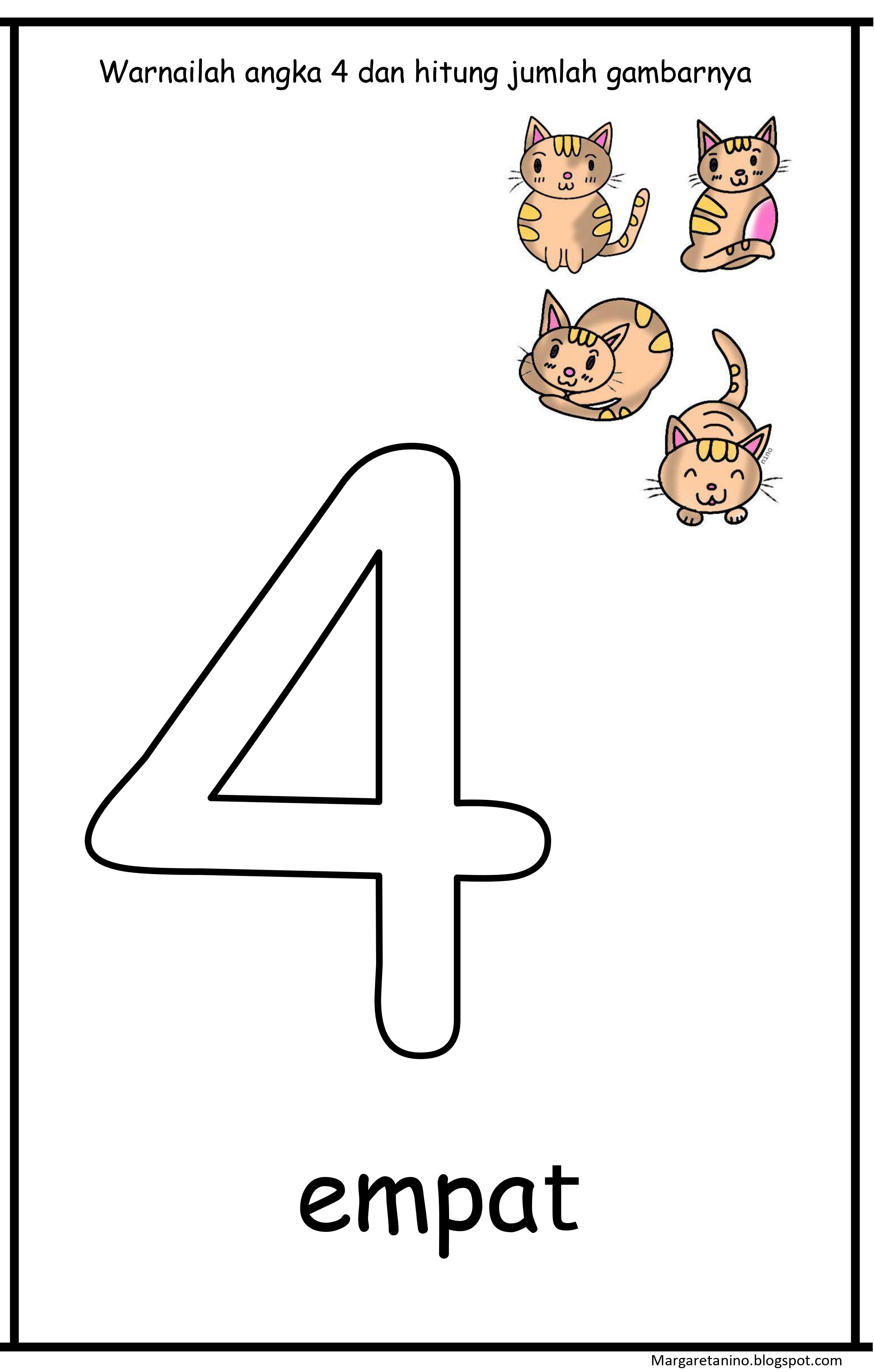 Free Printable - Angka 1-5 serta pengulangan untuk PGA