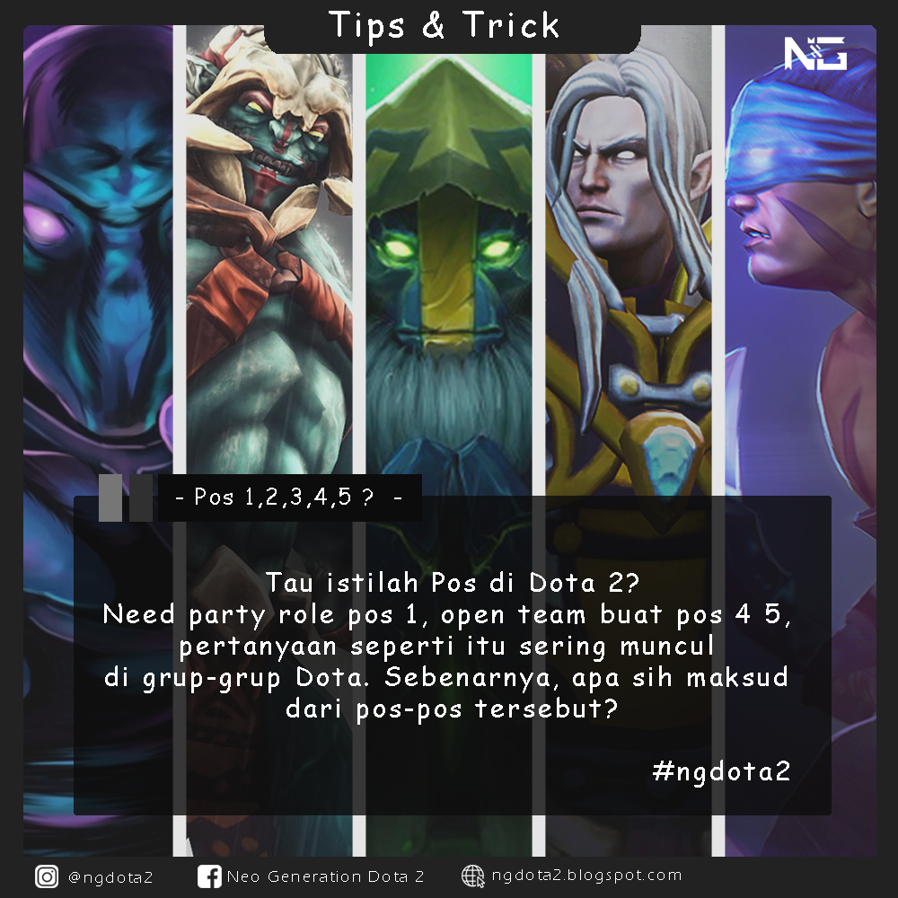 Neo Generation Dota 2: Tips Dota 2 Indonesia: Mengenal Pos 1 2 3 4 5