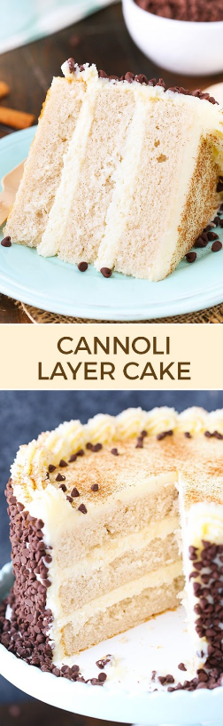Cannoli Layer Cake - Delicious Food