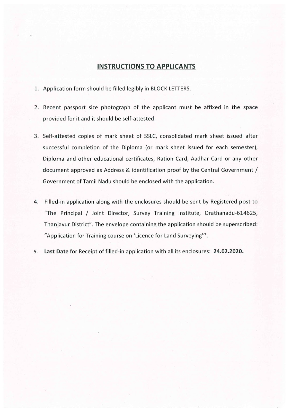 Tamil Nadu Licence for Land Surveying 2020 - Eligibility Dip-Civil ...