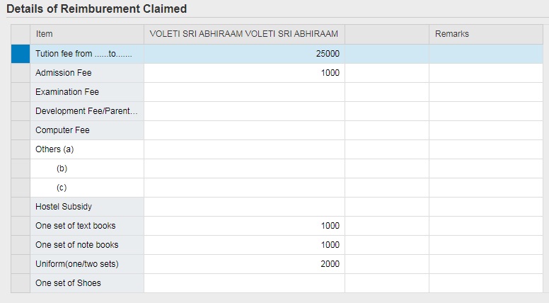 Children Education Allowance (CEA / RTF) reimbursement applying ...