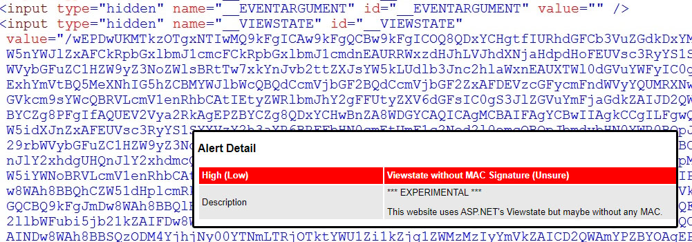 The Honey Blog Viewstate Without Mac Signature