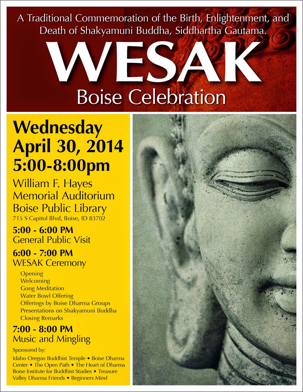 tvdf: WESAK CELEBRATION IN BOISE ON APRIL 30!