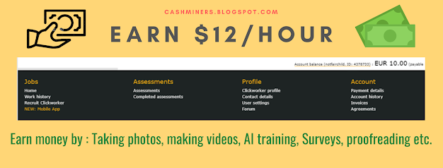 Clickworker [ Earn $10 Per Hour doing small tasks ]