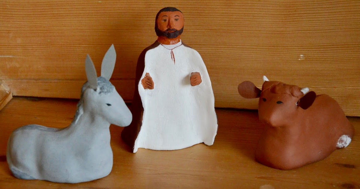 la petite verrière: La crêche de Noël en argile #1.