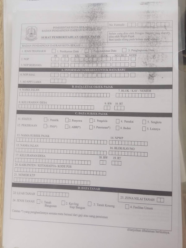 Saya & Keluarga: Perubahan data di SPPT PBB