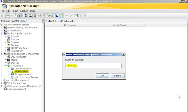 Remote Infrastructure Management: NetBackup NDMP Backup Configuration