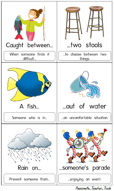 Passionate Teacher Tools: Proverbs / Idioms Matching Cards Game 5 (60 ...