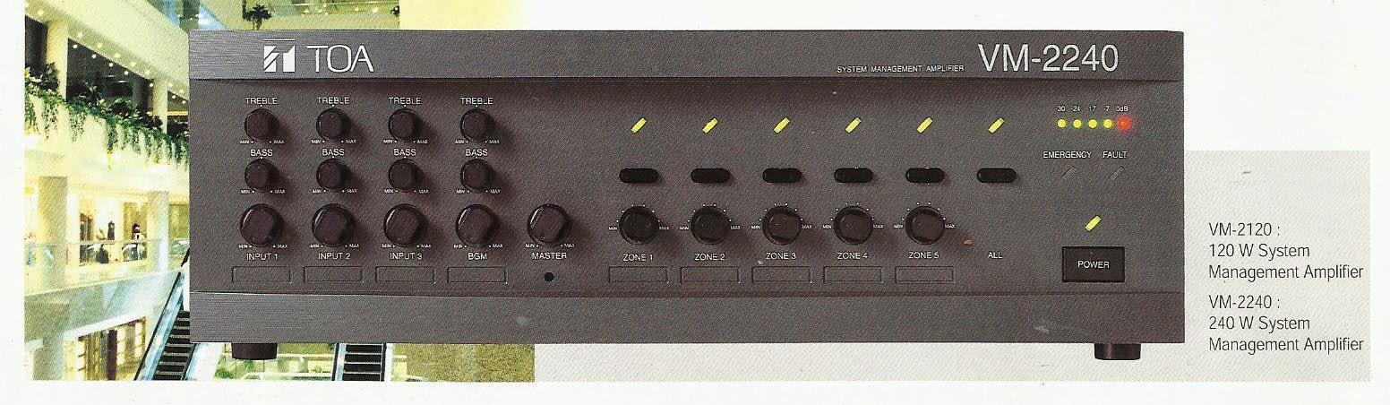 INFO KAWAN SAM : TOA VM-2120 Mixer Amplifier 5 Zone Selector