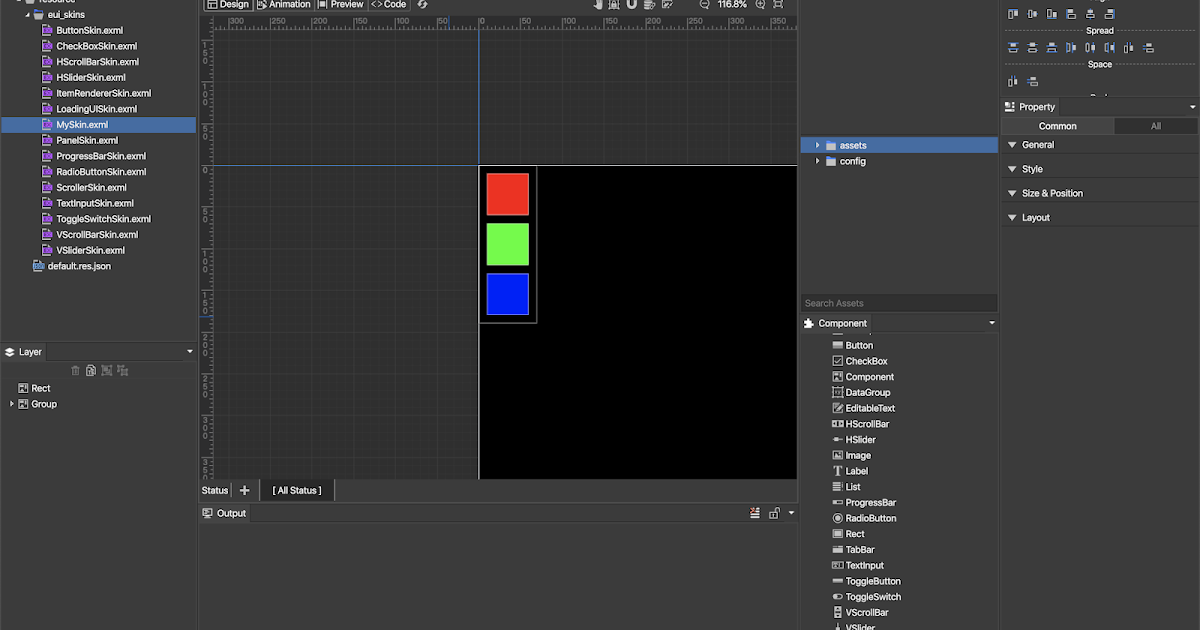 eui-eui.VerticalLayout ~ Egret Engine API 範例
