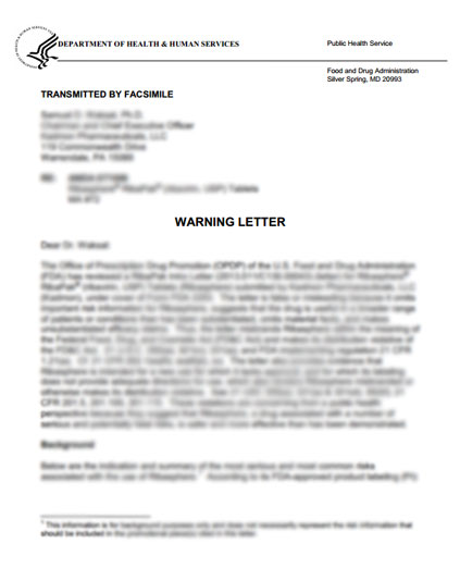 Fda Warning Letters ~ Thankyou Letter
