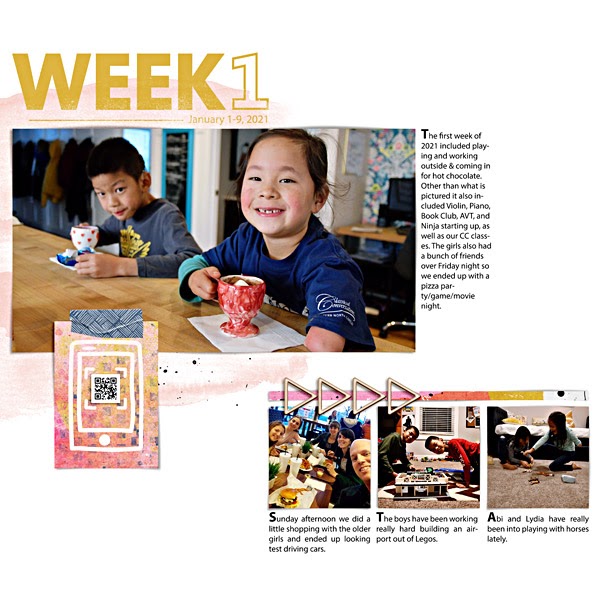 Week 1 of 2021 & 2020 Cover Page! / Scrapping with Liz