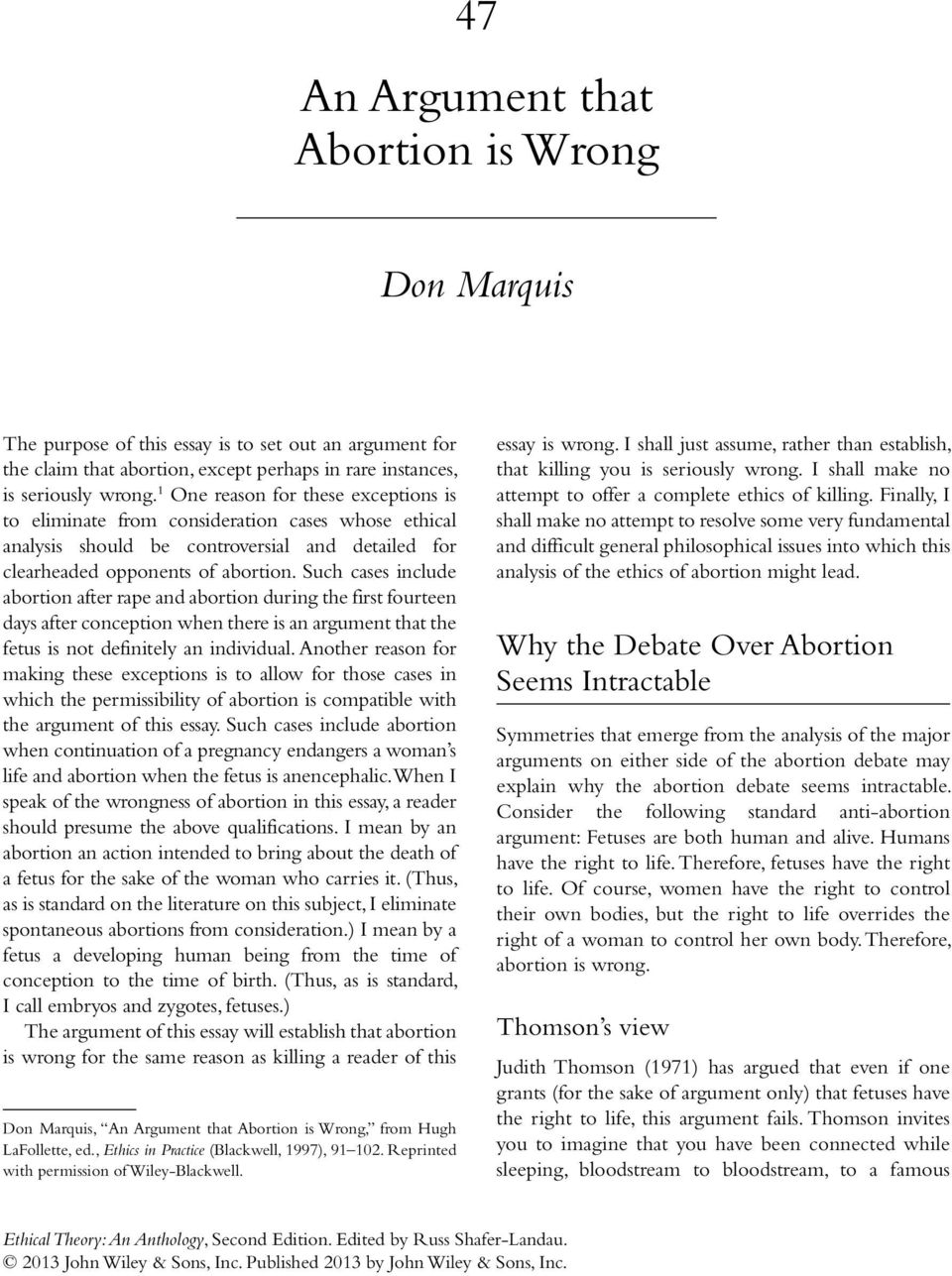 essay examples: Argumentative Essay About Abortion