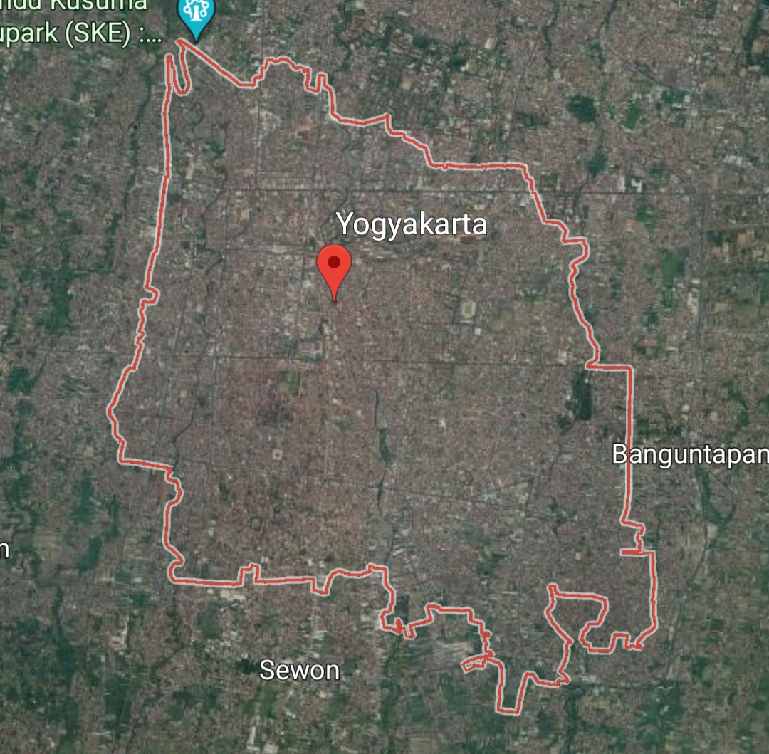 Peta Satelit Kota Yogyakarta
