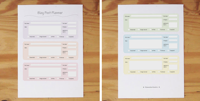 Blog Post Planner {Free Printable}