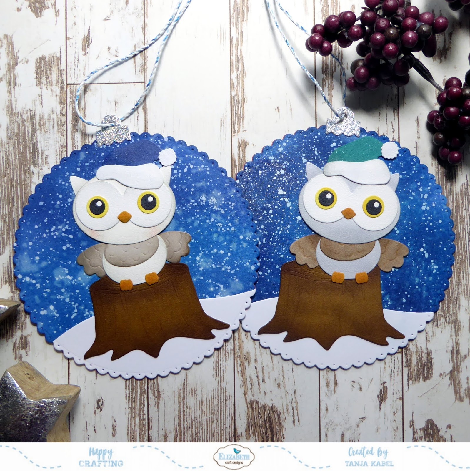 Little Art Cottage: Owl Christmas Ornaments