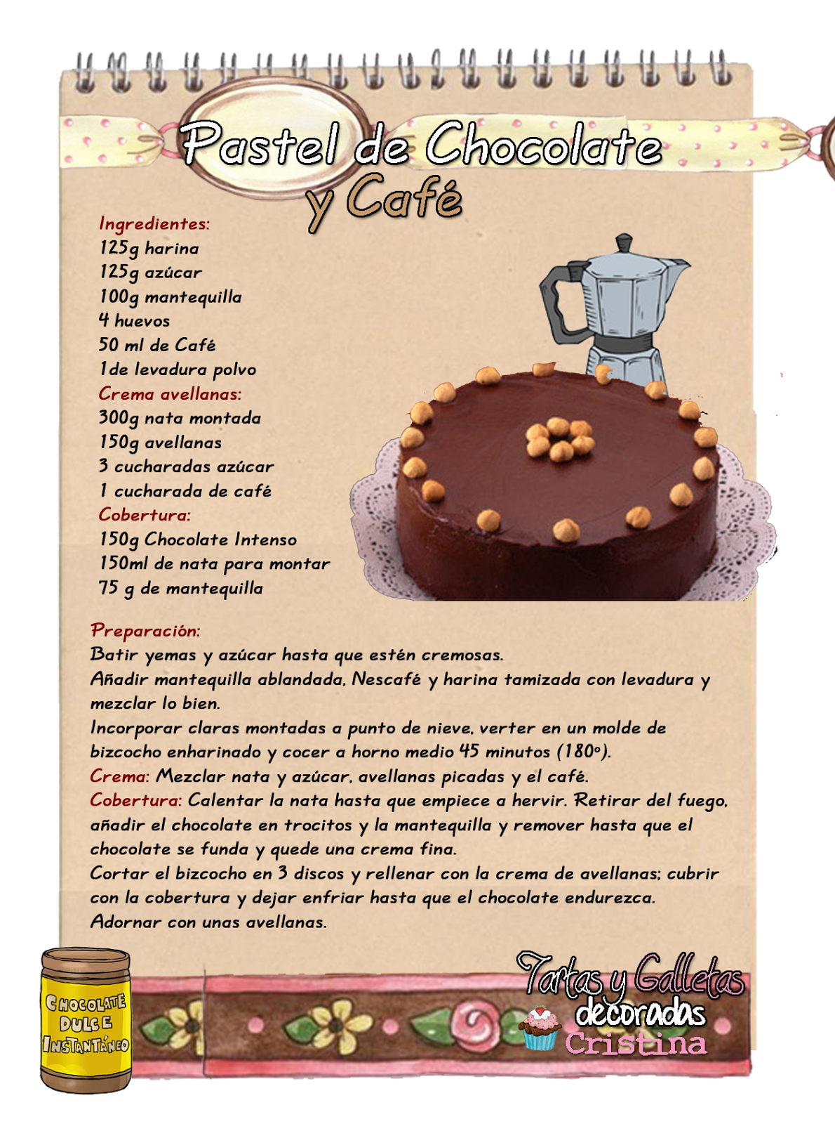 Tartas Galletas Decoradas Y Cupcakes Pastel De Café Y Chocolate