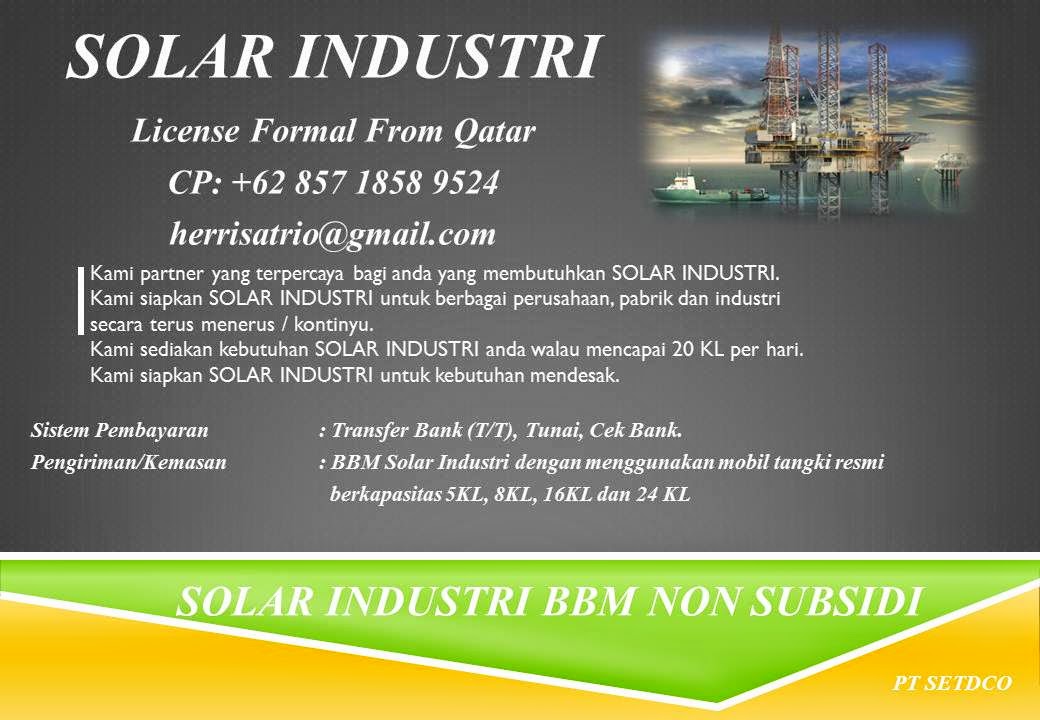 Solar Industri BBM Non Subsidi +62 857 1858 9524 untuk Perusahaan ...