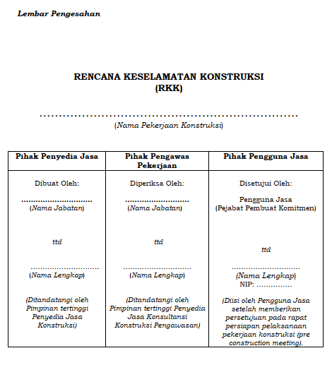 Cara Membuat RKK/Rencana Keselamatan Konstruksi 2021 Penyedia Jasa ...