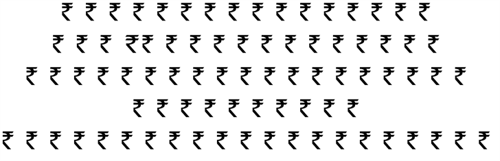 rupee symbol font