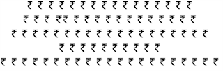 rupee symbol font