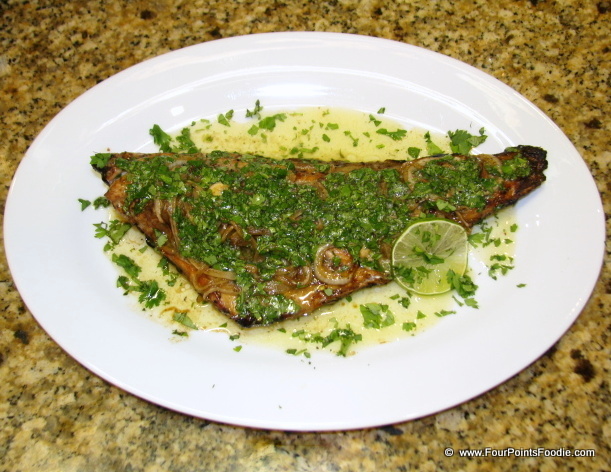 The Four Points Foodie: Grilled Redfish on the half shell