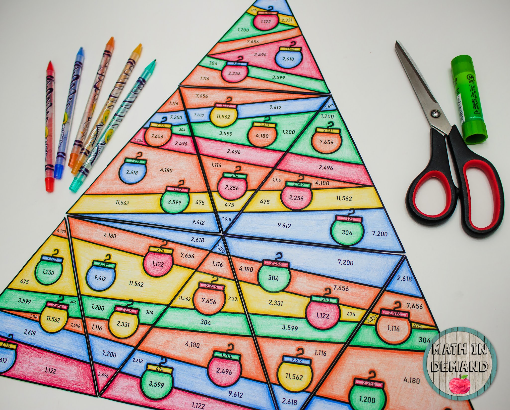 Math in Demand: MULTI-DIGIT MULTIPLICATION CHRISTMAS TREE ACTIVITY
