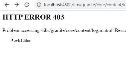 rashid jorvee blog: Getting forbidden response for AEM login page