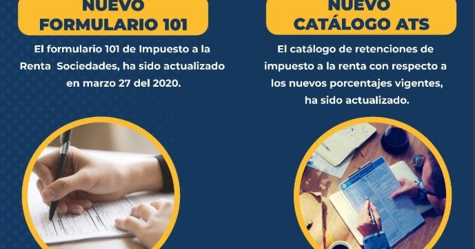 NUEVO FORMULARIO 101 DE IMPUESTO A LA RENTA Y NUEVO CATÁLOGO ATS
