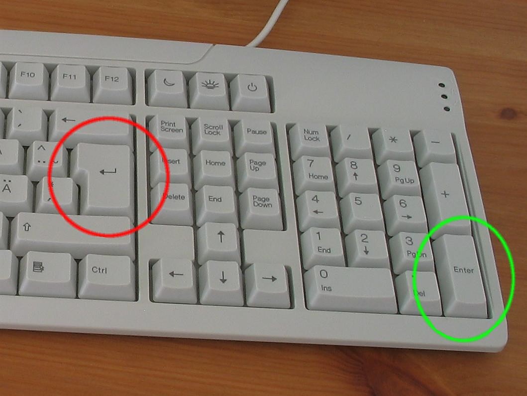 Fieggentrio: Waarom heet de knop voor een nieuwe regel 'enter' of 'return'?