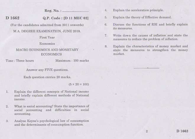 Bharathiar University M.A Economics MICRO ECONOMICS AND MONETARY ...