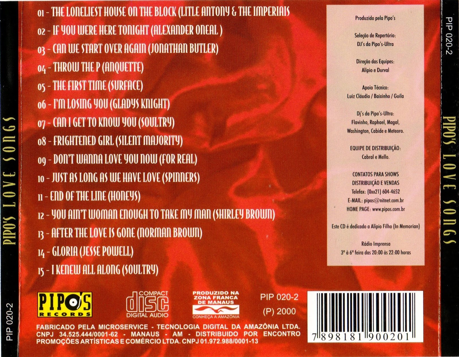 PIPO'S - 2000 - LOVE SOGNS - Site Funk antigo