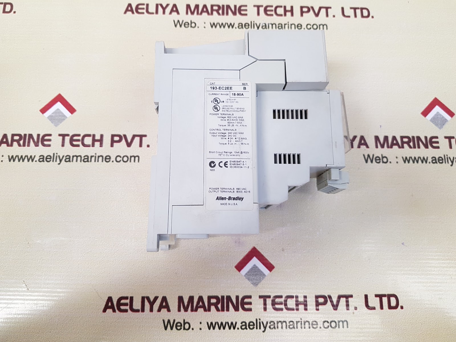 ALLEN-BRADLEY 193-EC2EE E3 PLUS ELECTRONIC MOTOR PROTECTION RELAY ...