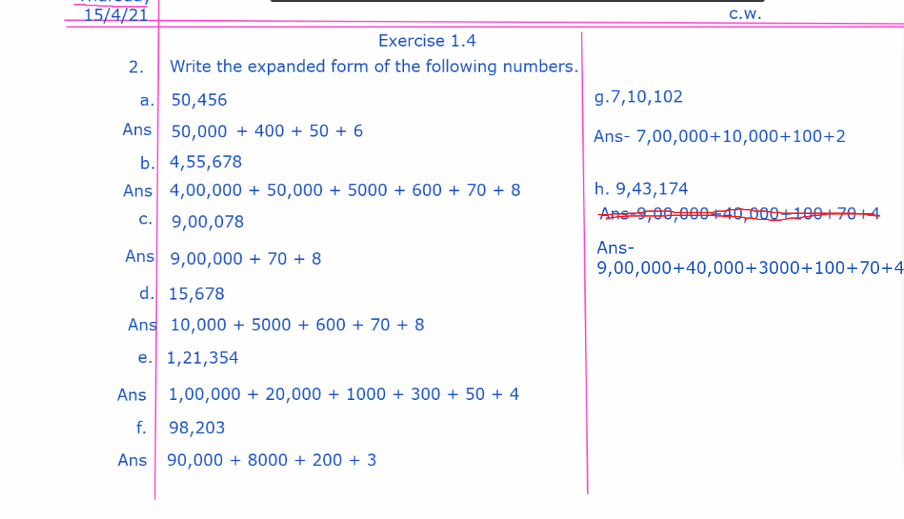 PIS BARODA STD-4: MATH, Ch1. Numbers