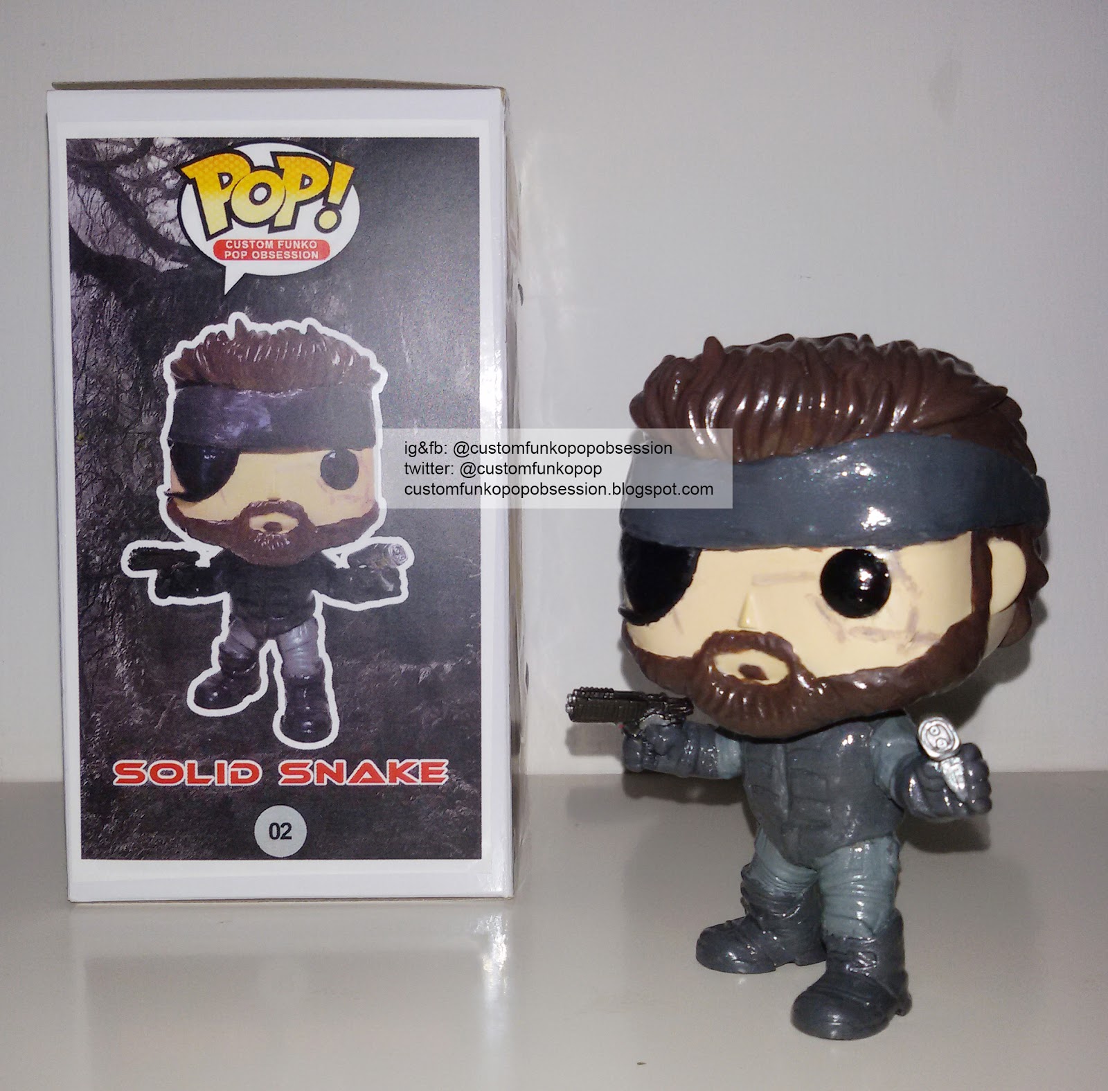 Metal Gear Solid Custom Funko Pop Of Solid Snake