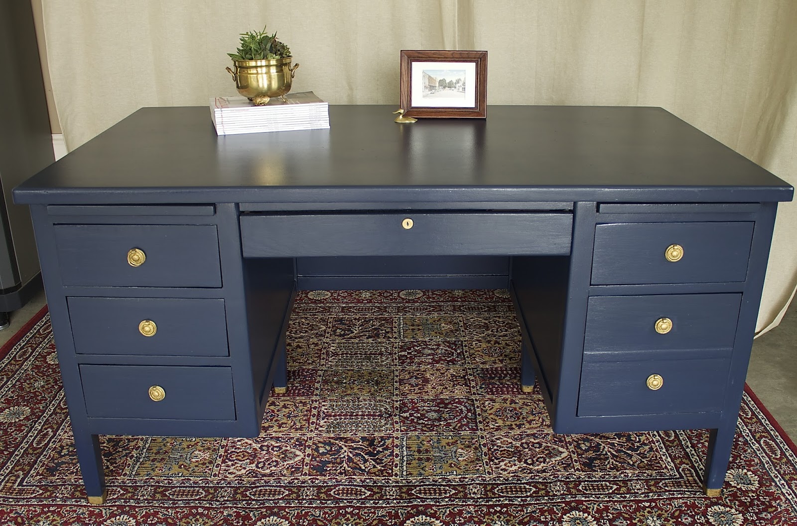 58 Water Street: Navy Blue Desk