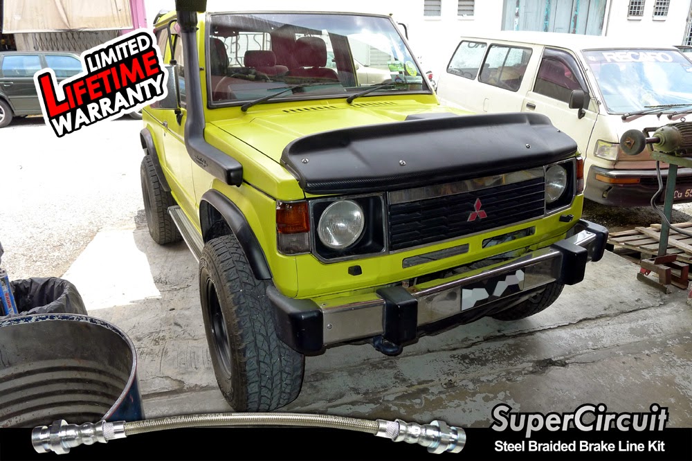 SUPERCIRCUIT Steel Braided Brake Lines: Mitsubishi Pajero Steel Braided ...