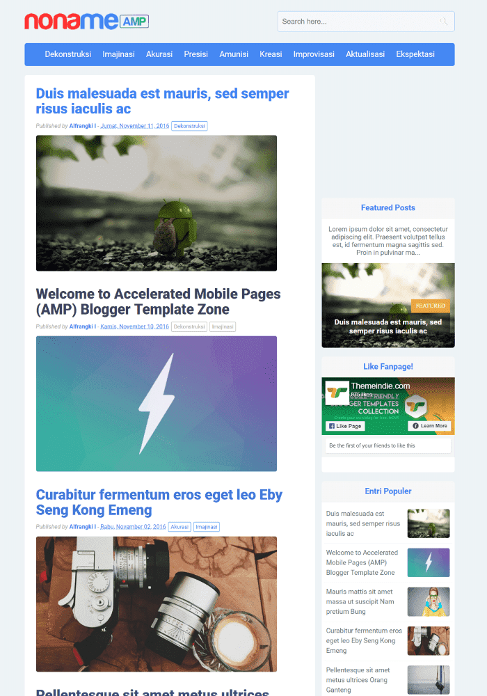AMP Blogger Templates in 2021 Free Download | Blogger AMP Themes